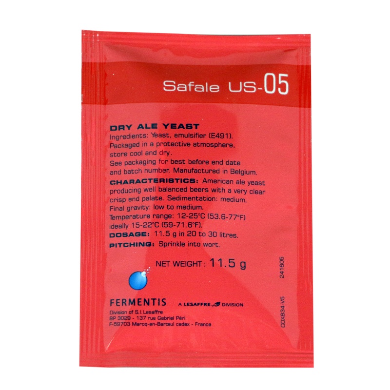 Safale US-05 Beer Yeast (11.5 g)